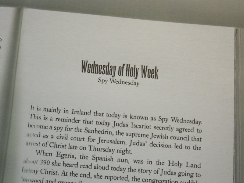 Spy Wednesday: Tenebrae – Advent to Easter