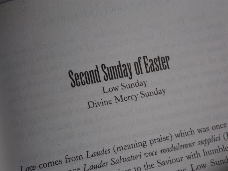 Low Sunday – Advent to Easter